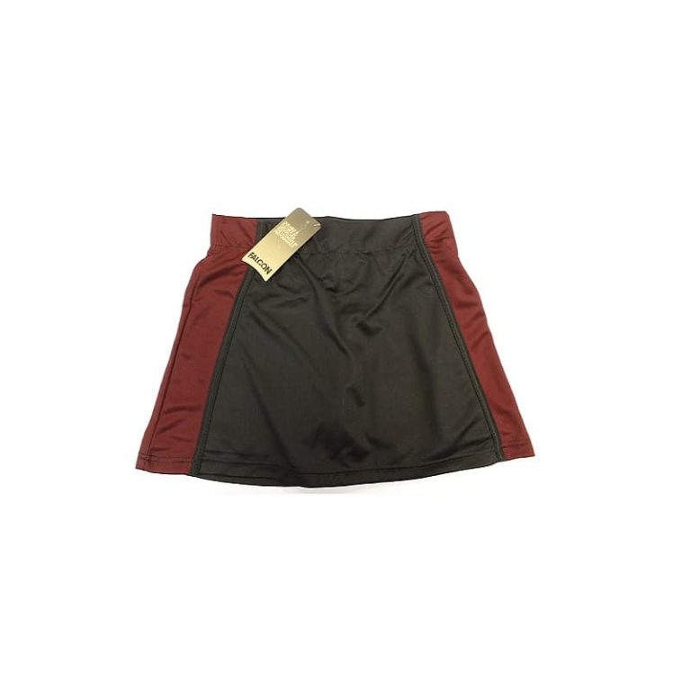 SPIRIT Girls Panelled Skort Black/Maroon | Just Schoolwear